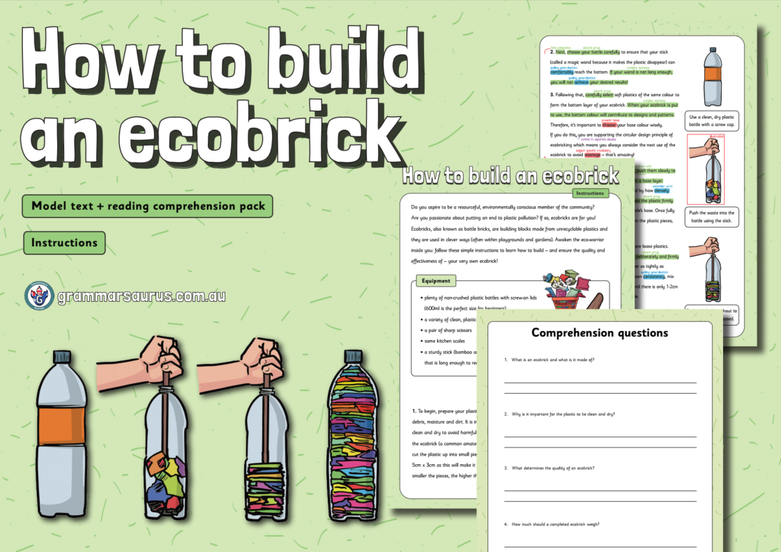 Year 6 Model Text - Procedure & Explanation - How to build an ecobrick ...