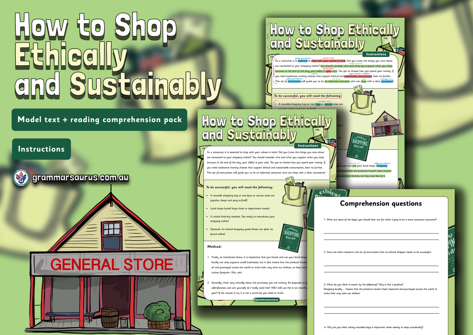Year 6 Model Text - Procedure & Explanation - How to shop Ethically and ...