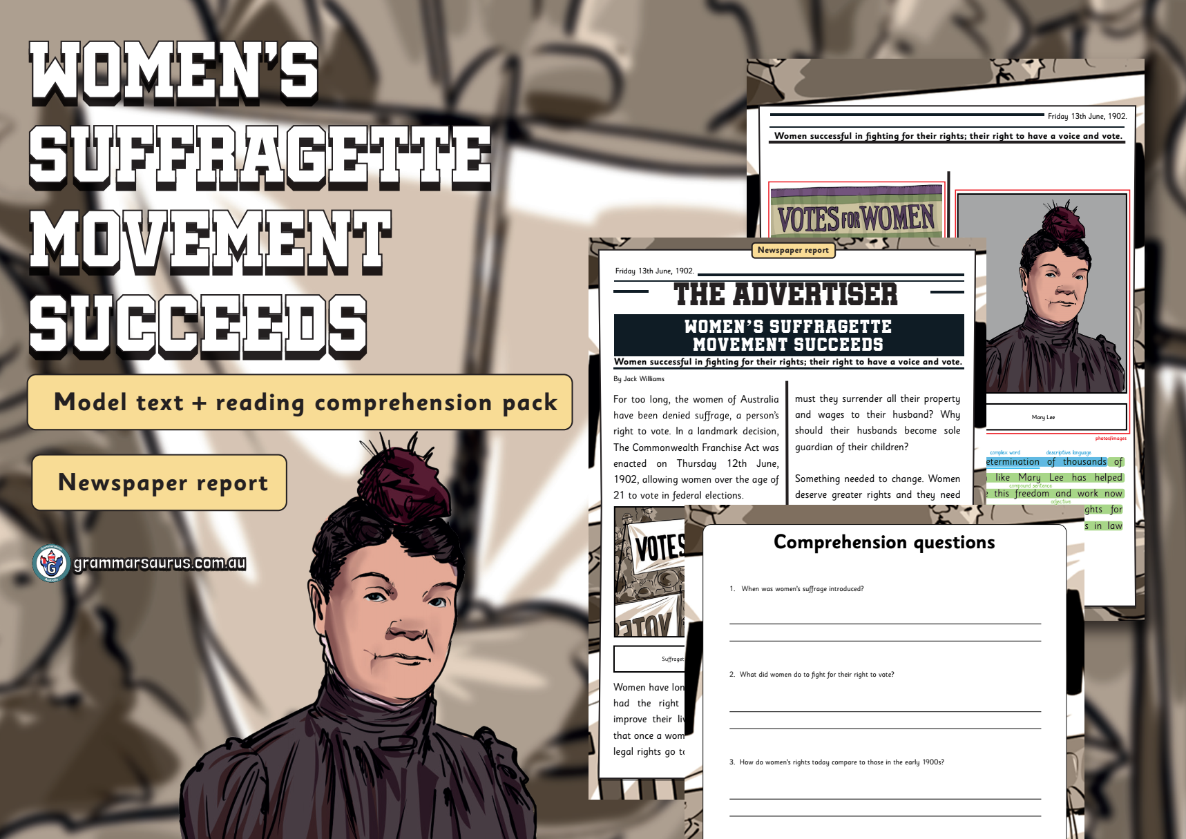 Year 6 Model Text – Report – Women's Suffragette movement succeeds ...