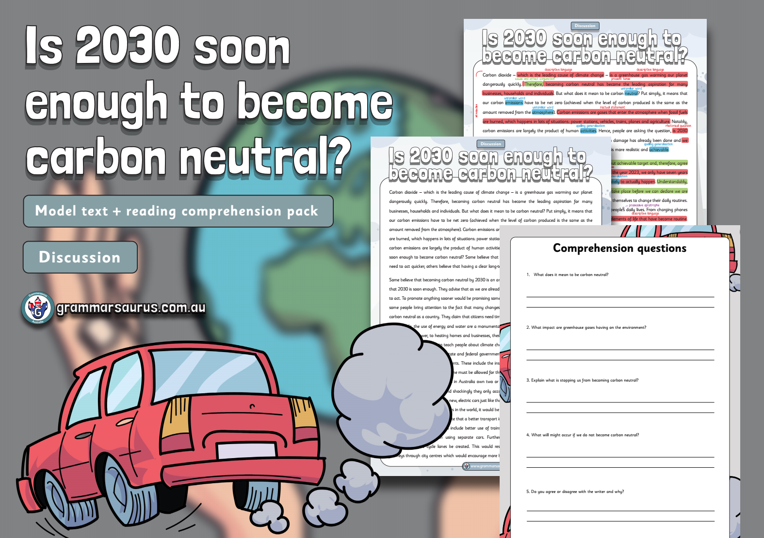 Year 6 Model Text - Persuasive - Is 2030 soon enough to become carbon ...
