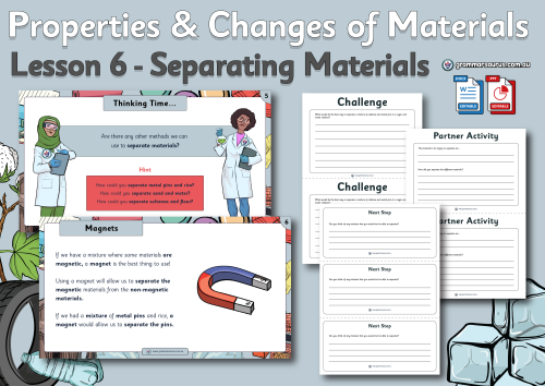 Year 5/6 Science - Properties and changes of Materials - Separating ...