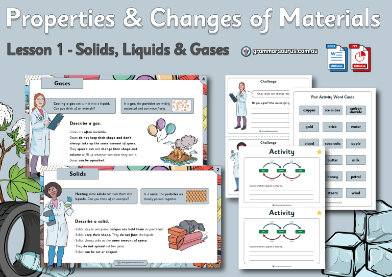 Year 5/6 Science - Properties and changes of Materials - Solids ...