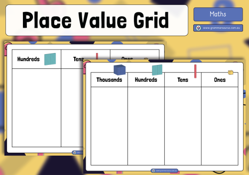 Place Value Grid - Grammarsaurus Australia