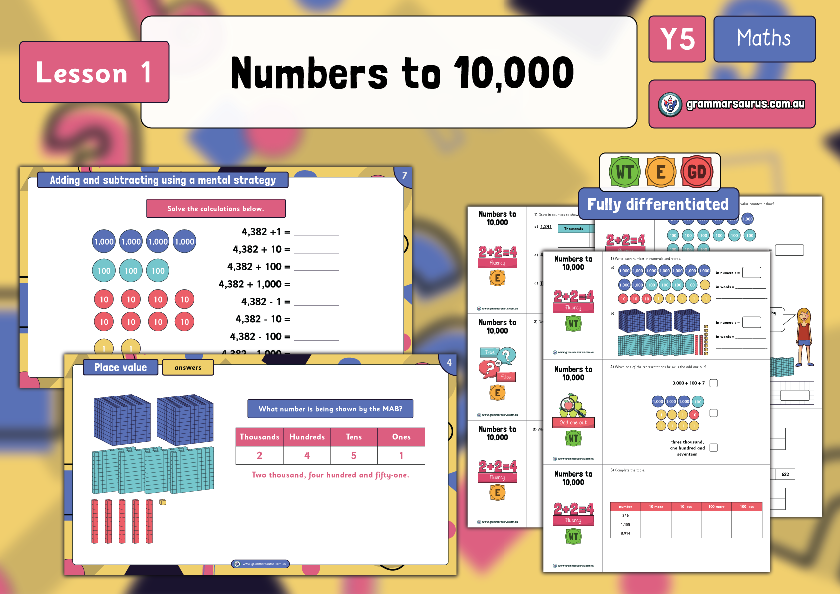 Year 5 Maths - Place Value - Numbers to 10,000 - Lesson 1 ...