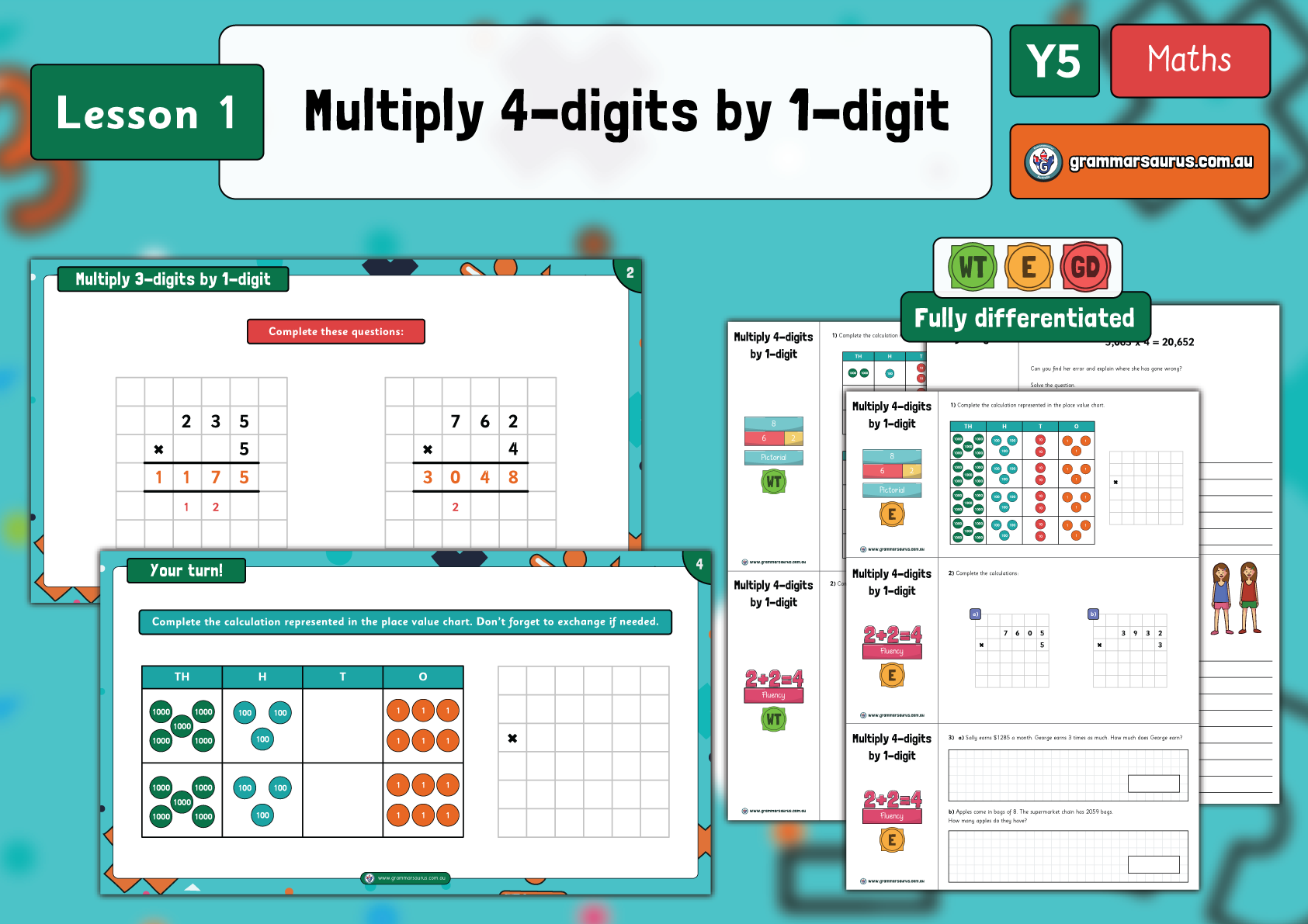 Year 5 Maths – Multiplication and Division – Multiply 4-digits by 1 ...