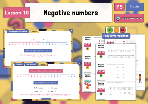 Year 5 Maths - Place Value - Negative Numbers - Lesson 10 ...