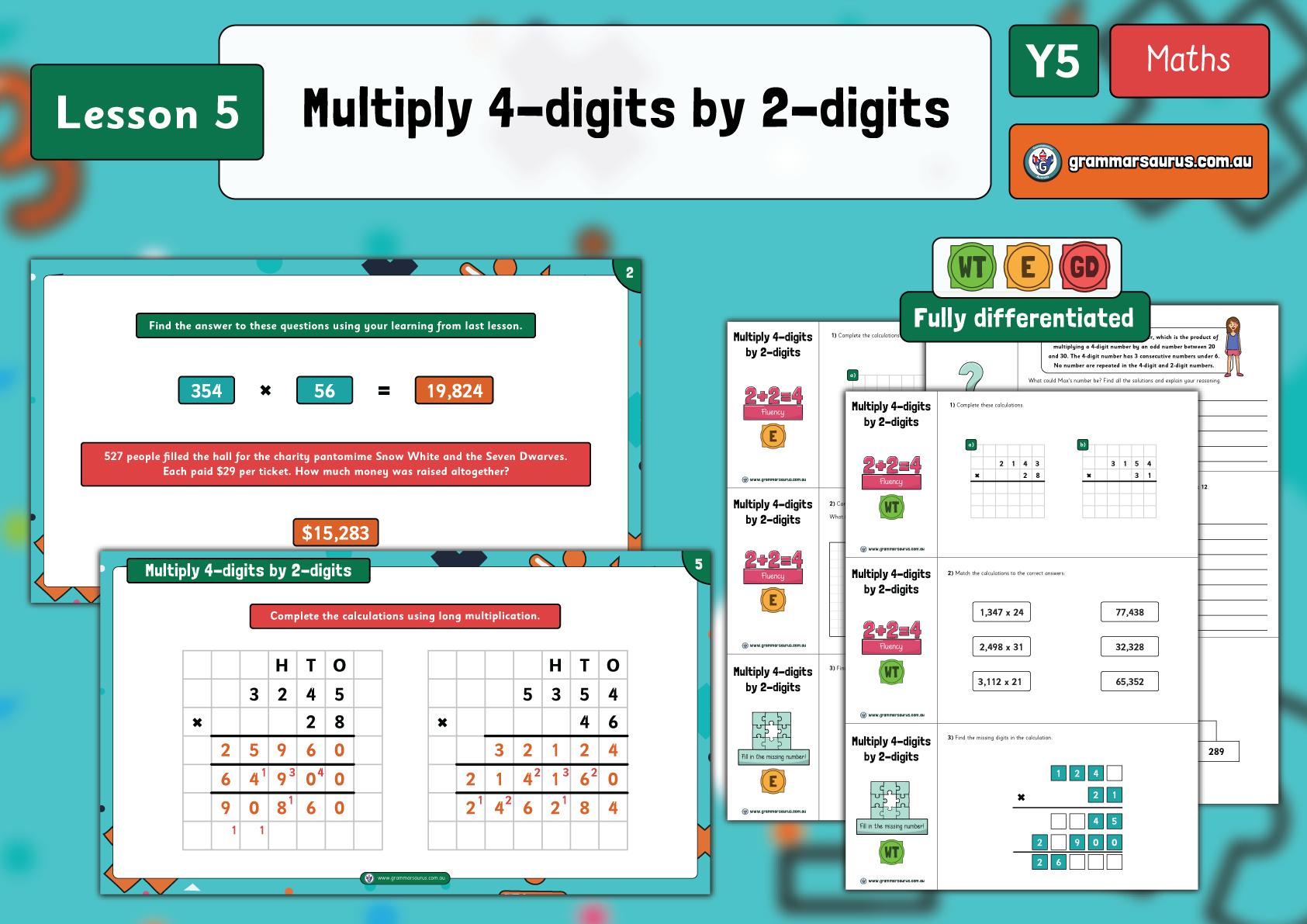Year 5 Maths Multiplication And Division Multiply 4 Digits By 2 