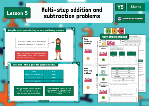 Year 5 Maths – Addition and Subtraction – Multi-step addition and ...