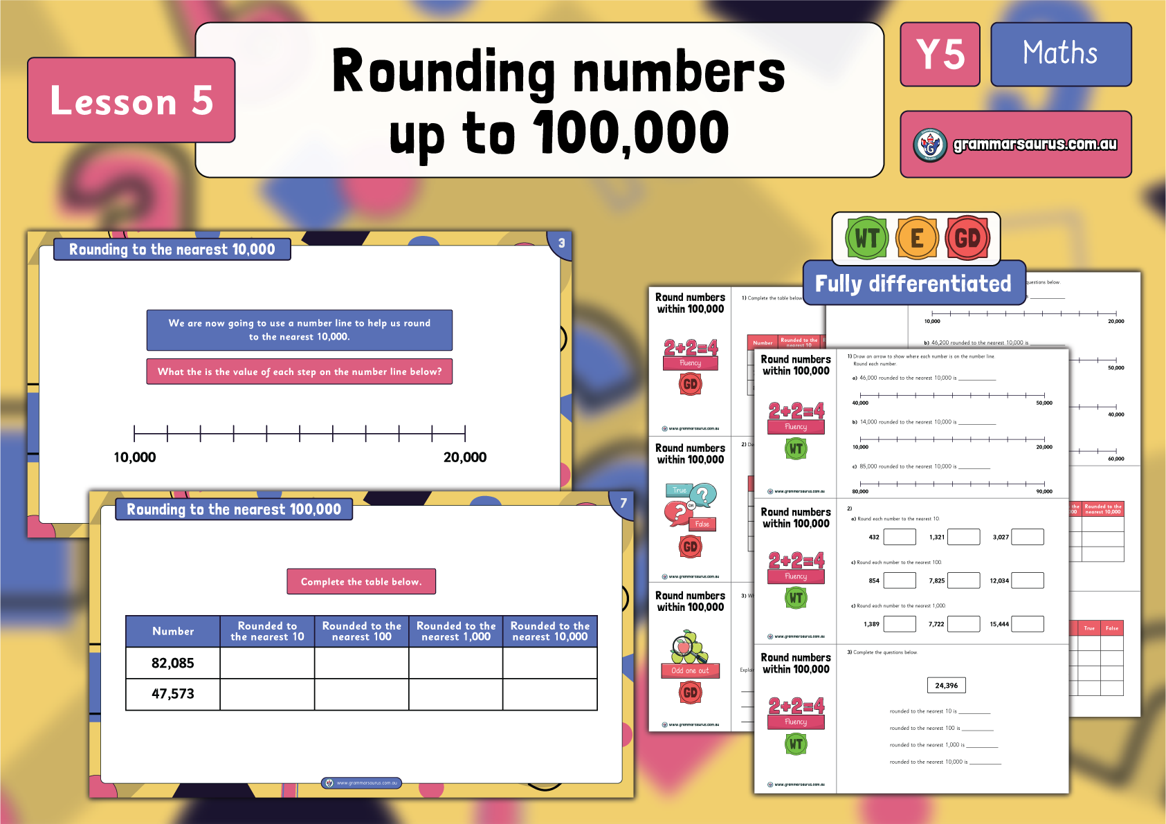 Year 5 Maths - Place Value - Rounding numbers up to 100,000 - Lesson 5 ...