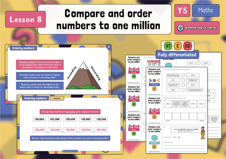 Year 5 Maths - Place Value - Compare and Order numbers to one million ...