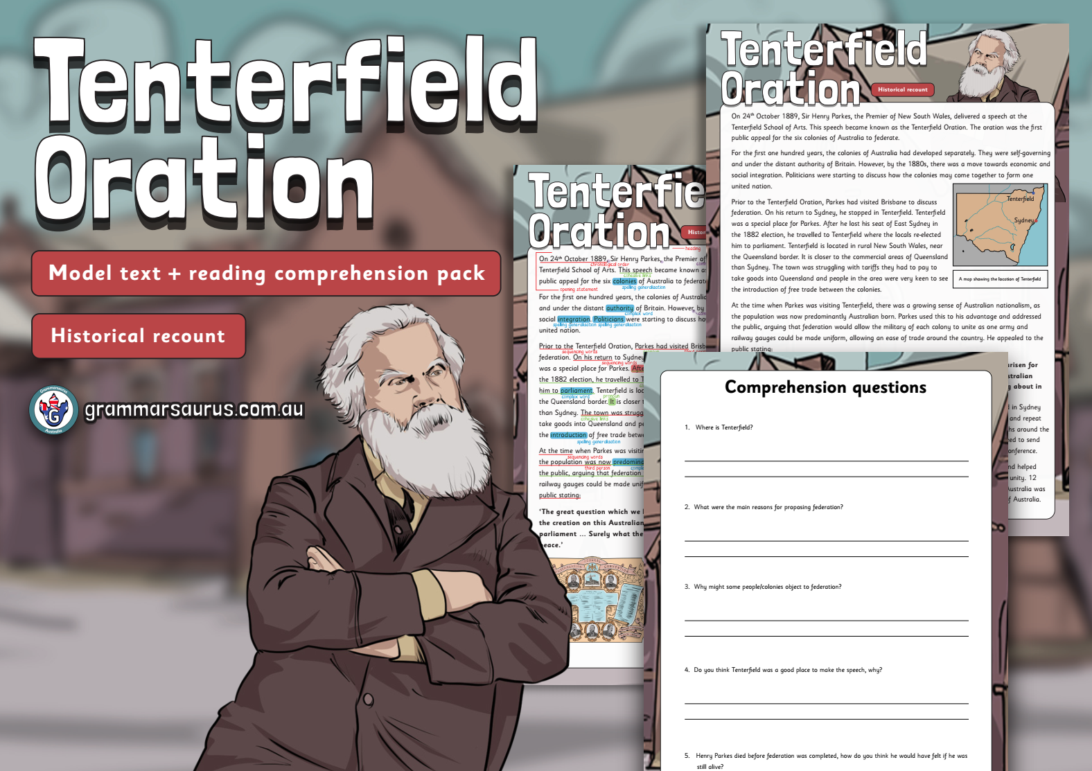Year 6 Model Text – Recount – Tenterfield Oration - Grammarsaurus Australia