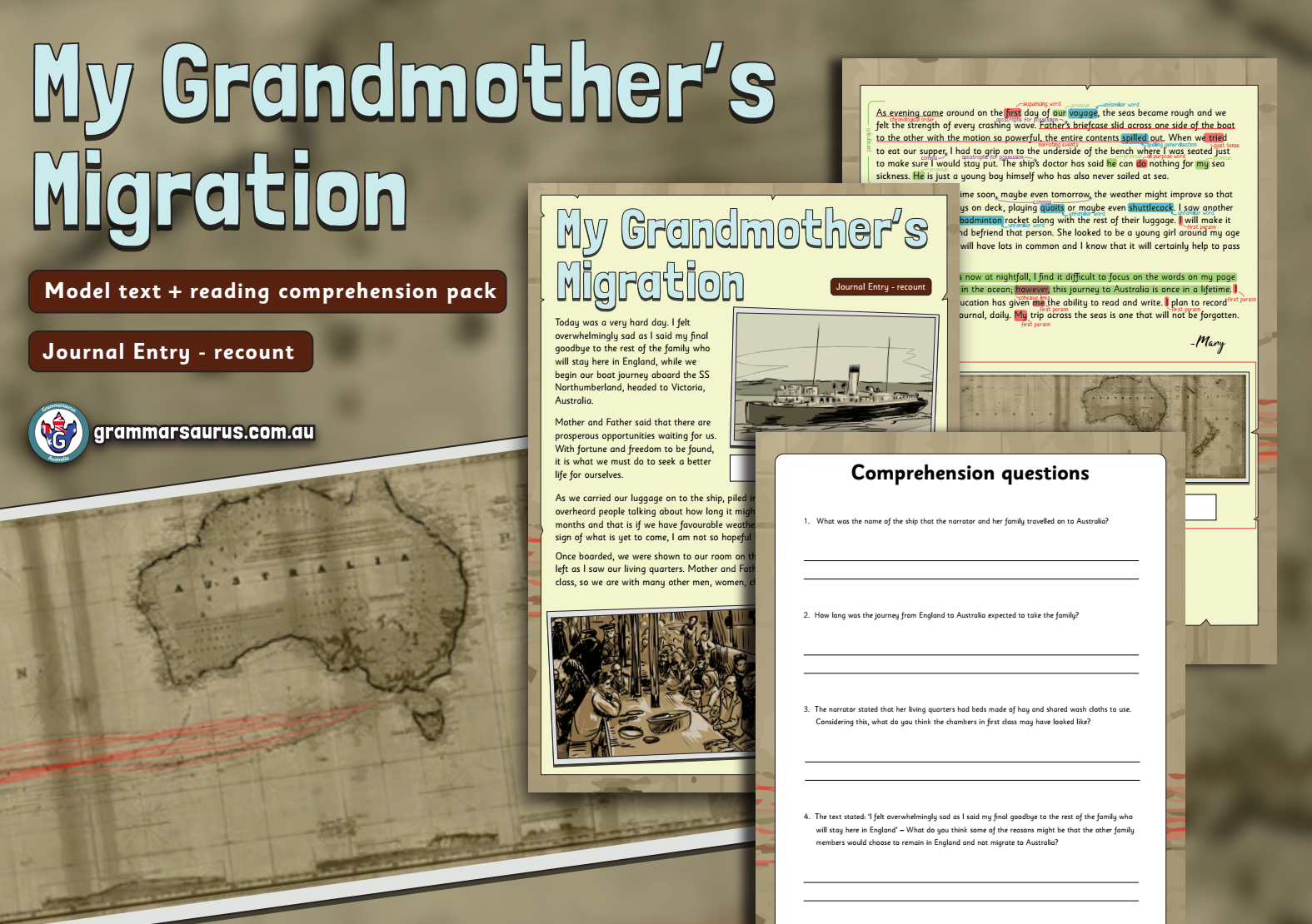 Year 6 Model Text – Recount – My Grandmother's Migration ...