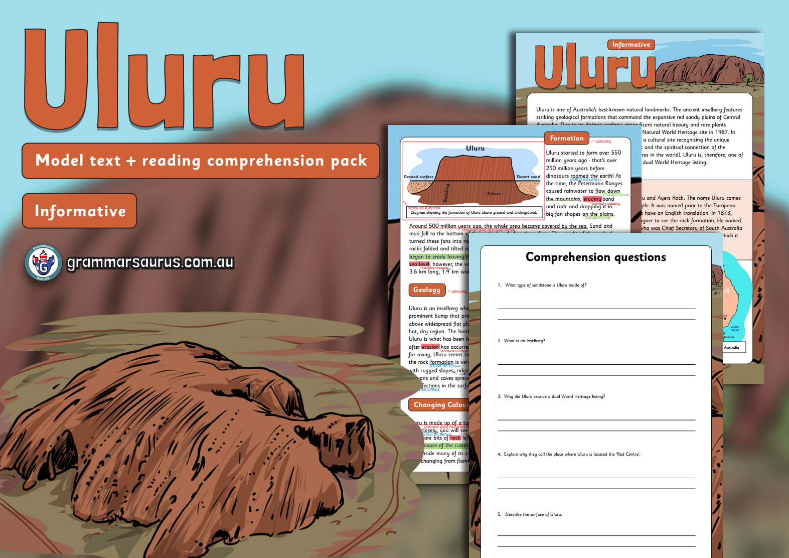 Year 6 Model Text – Report – Uluru - Grammarsaurus Australia