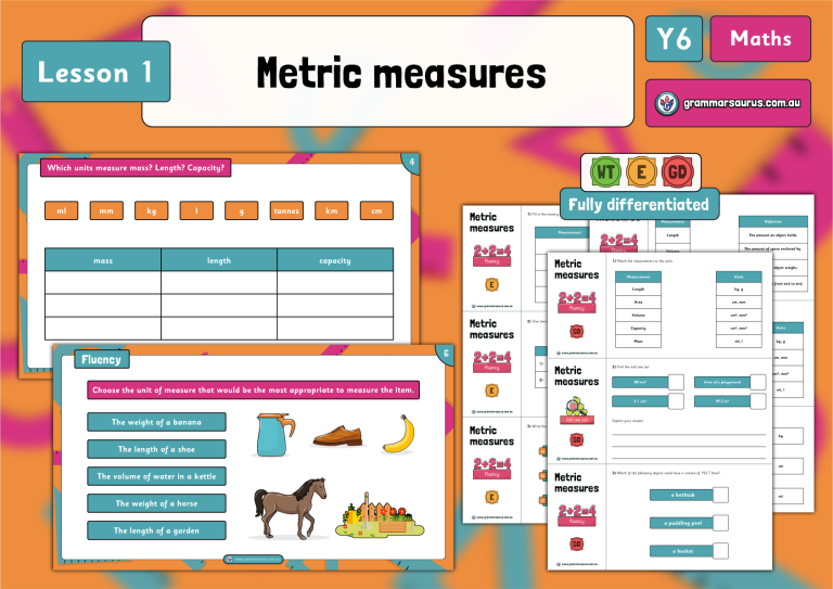 Year 6 Converting Units – Metric Measures – Lesson 1 - Grammarsaurus ...