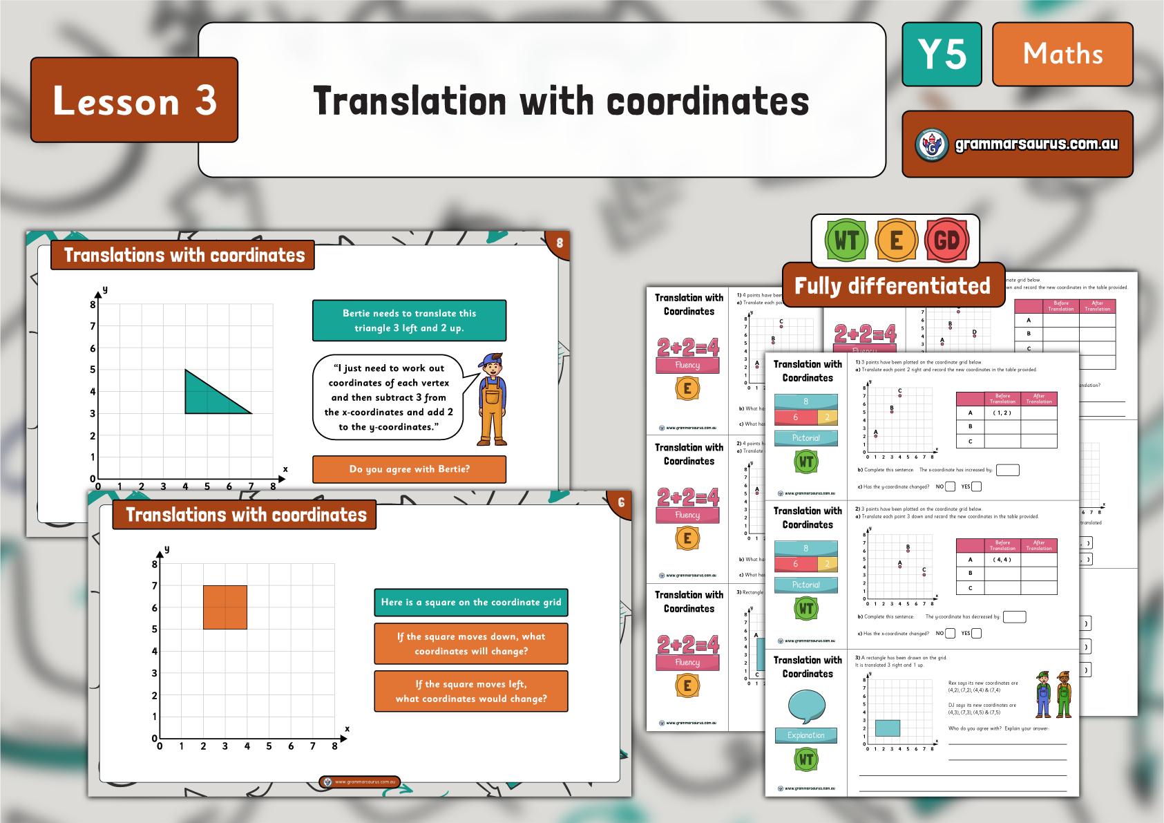 Year 5 Position & Direction – Translation with coordinates – Lesson 3 ...
