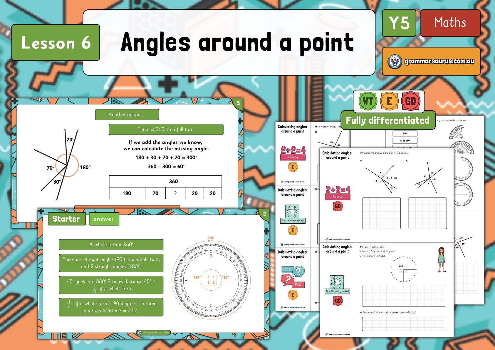 Year 5 Properties of Shape – Angles around a point – Lesson 6 ...