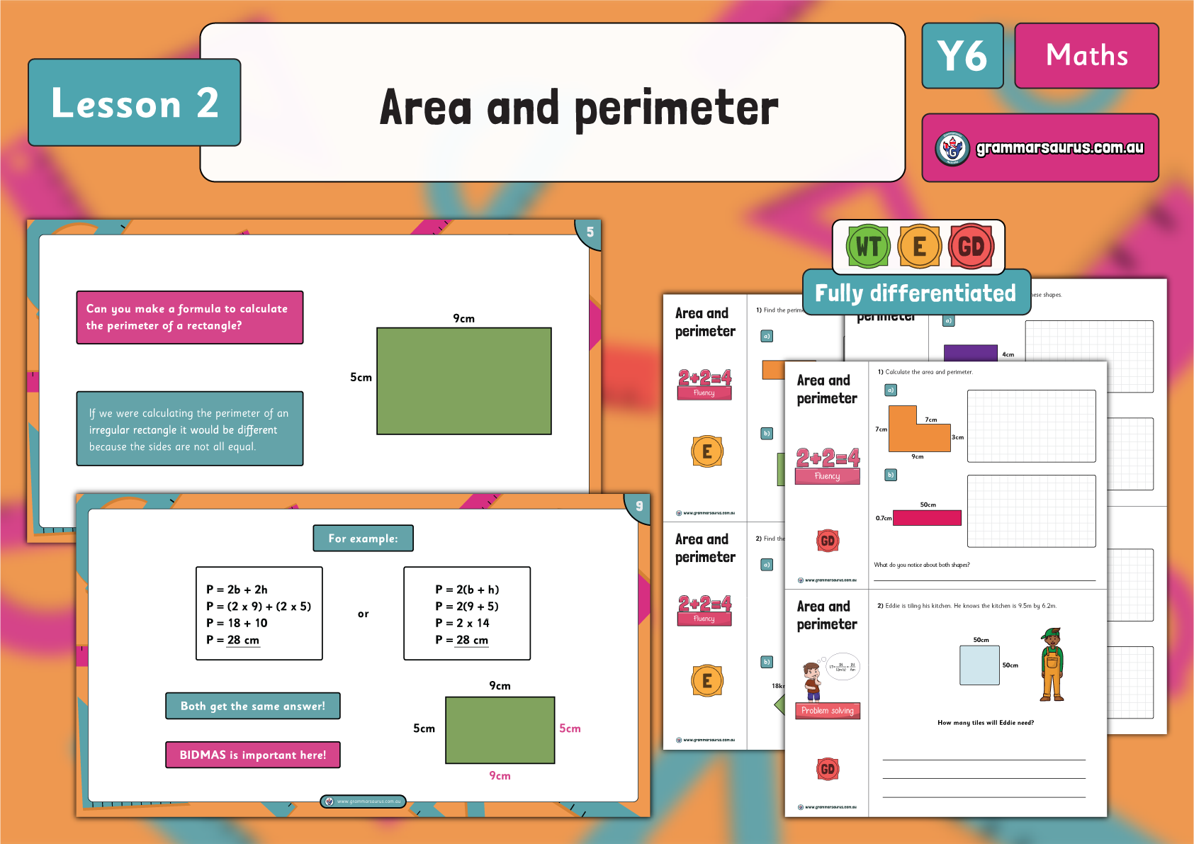 Year 6 Area, Perimeter and Volume – Area and perimeter – Lesson 2 ...