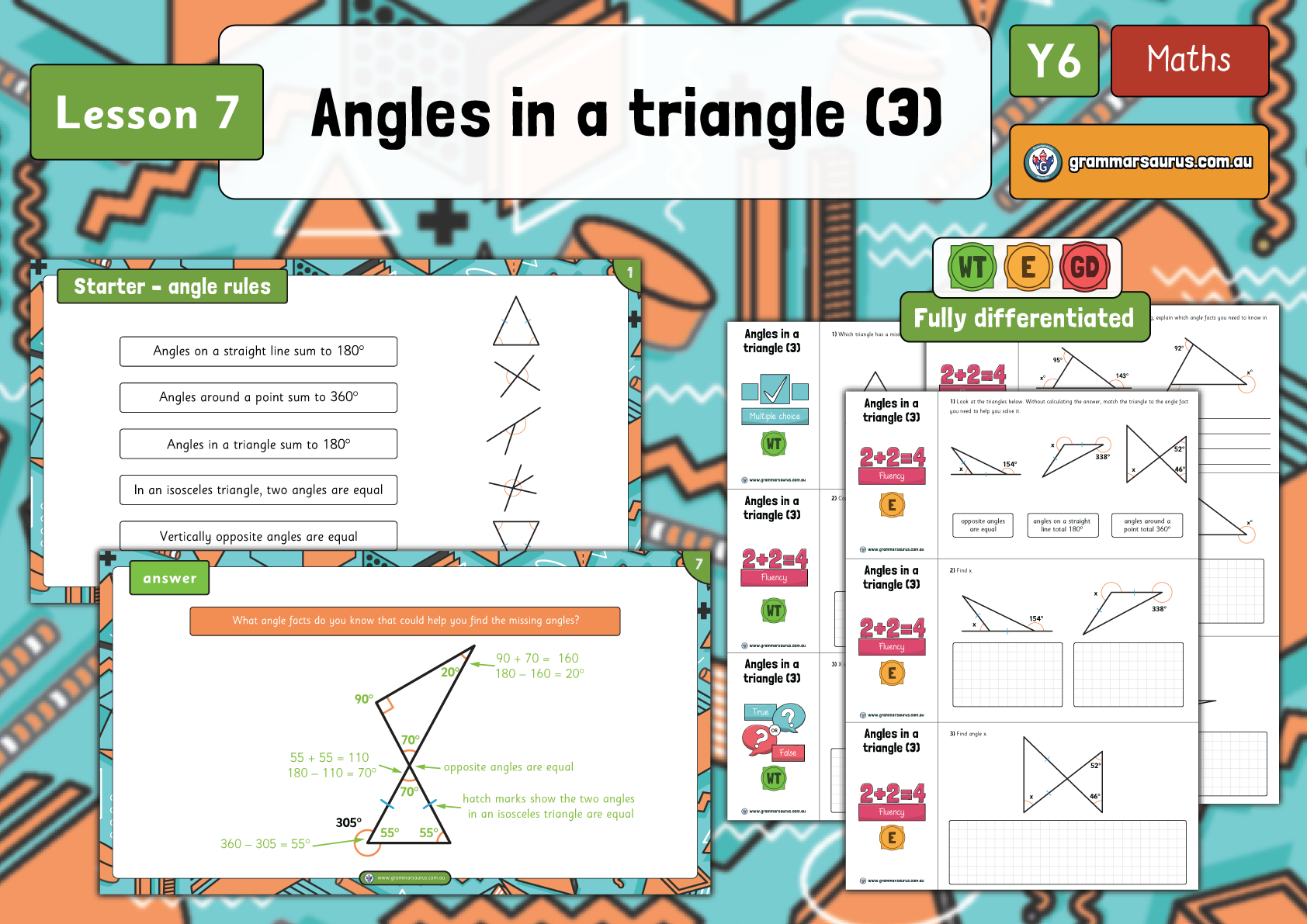 Year 6 Properties of Shape – Angles in a triangle (3) – Lesson 7 ...