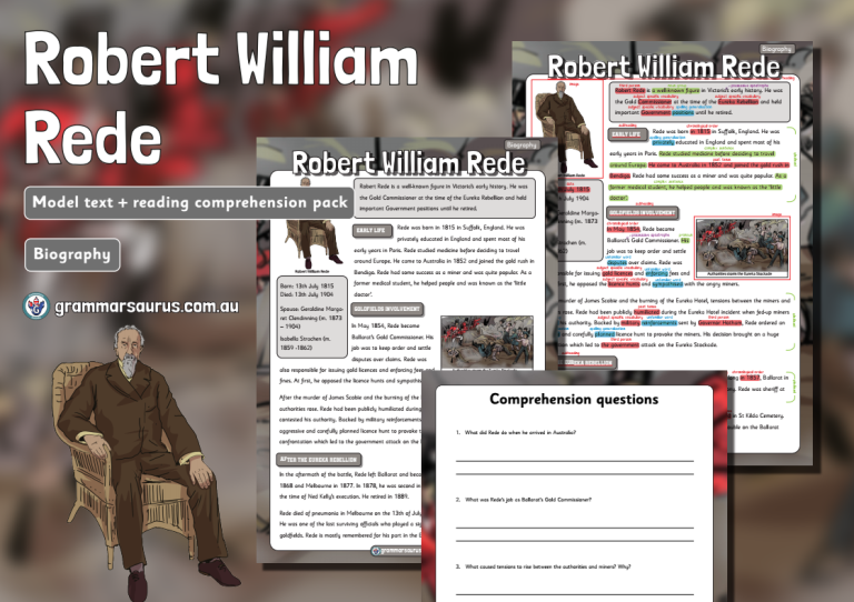 Year 5 Model Text – Recount – Robert William Rede (Biography ...