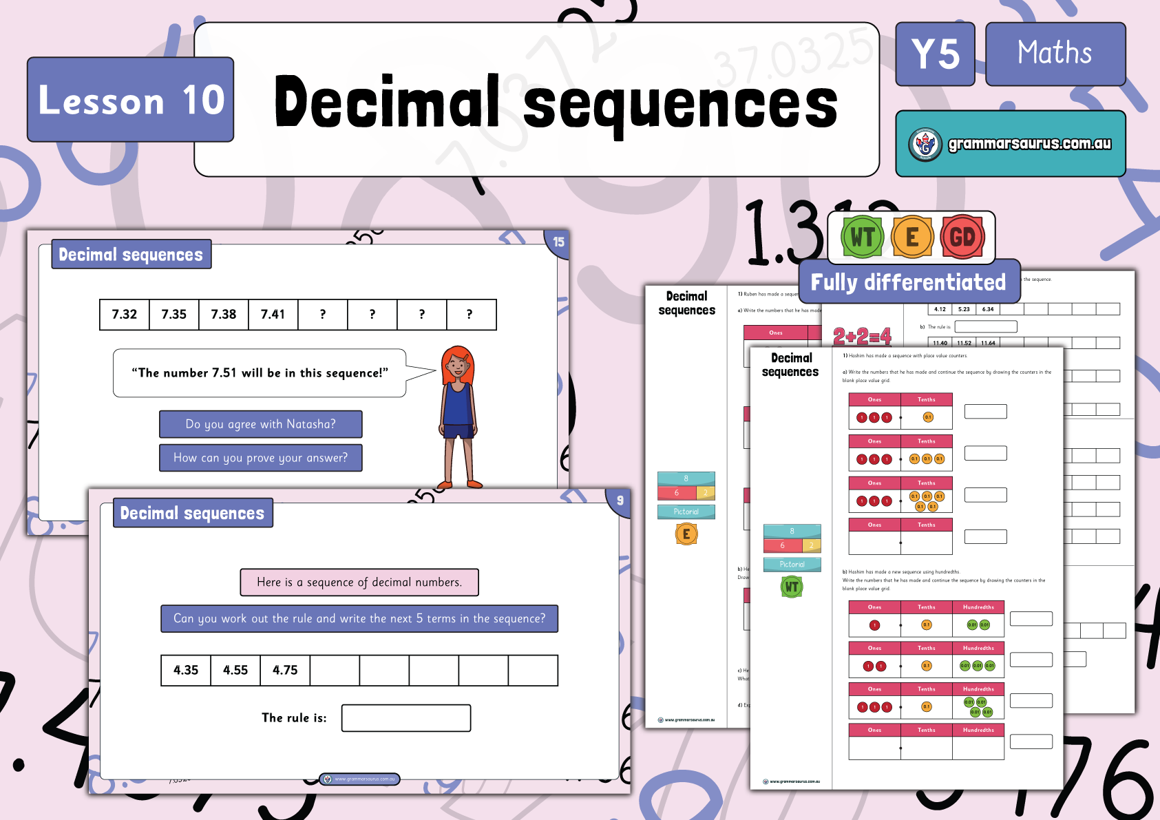 Year 5 Decimals (part 2) – Decimal sequences – Lesson 10 ...