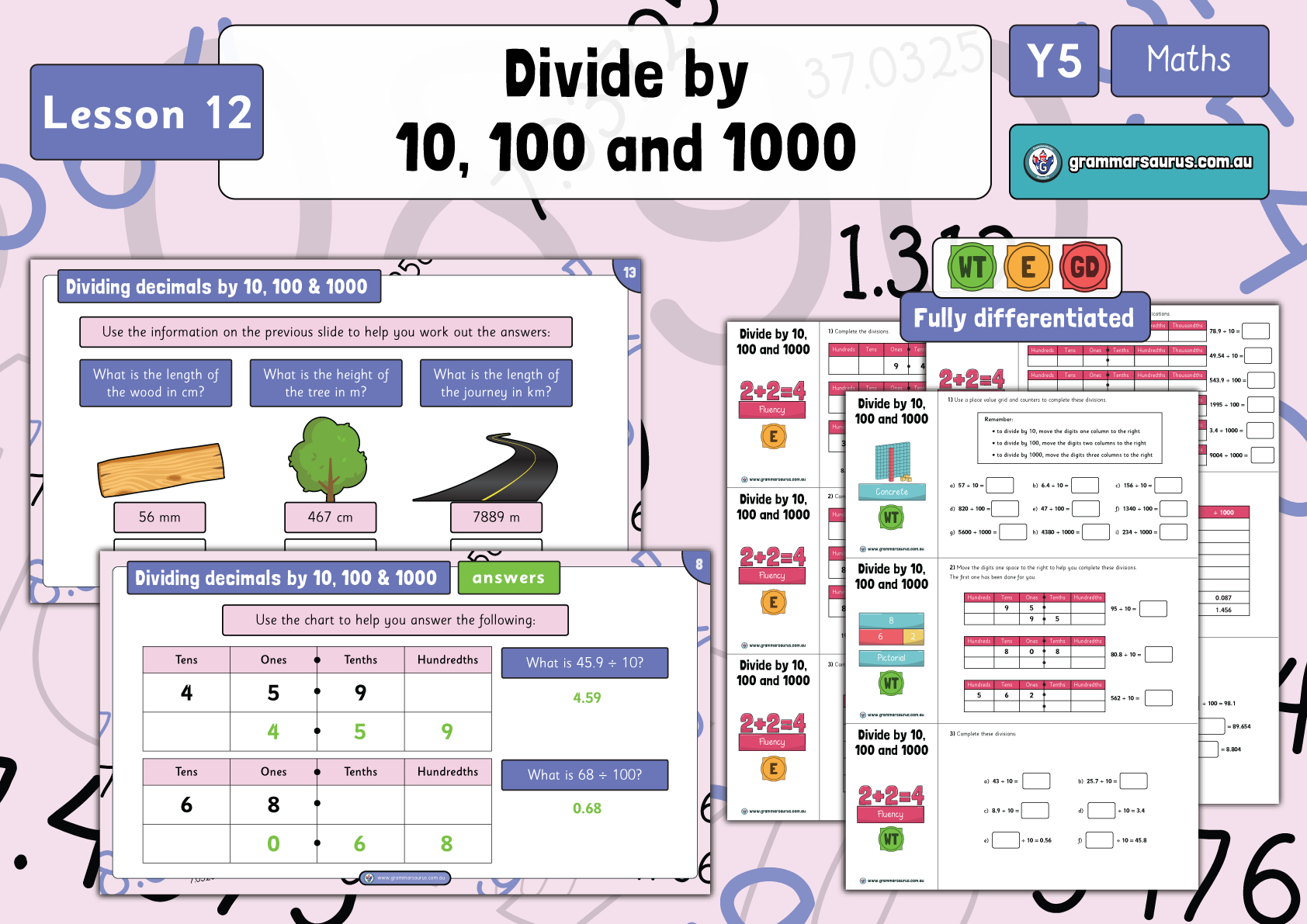 Year 5 Decimals (part 2) – Divide by 10, 100 and 1000 – Lesson 12 ...