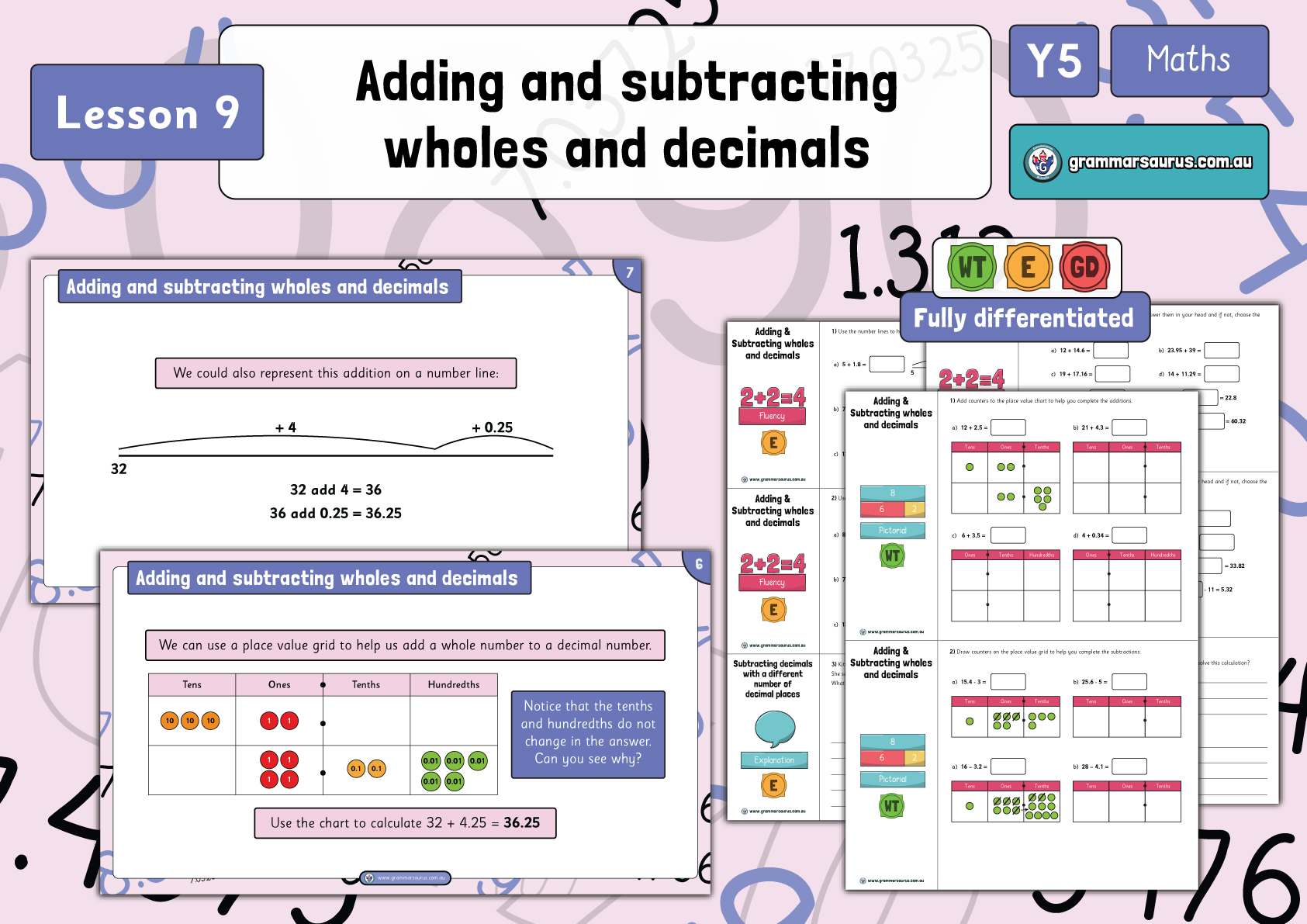 Year 5 Decimals (part 2) – Adding and subtracting wholes and decimals ...