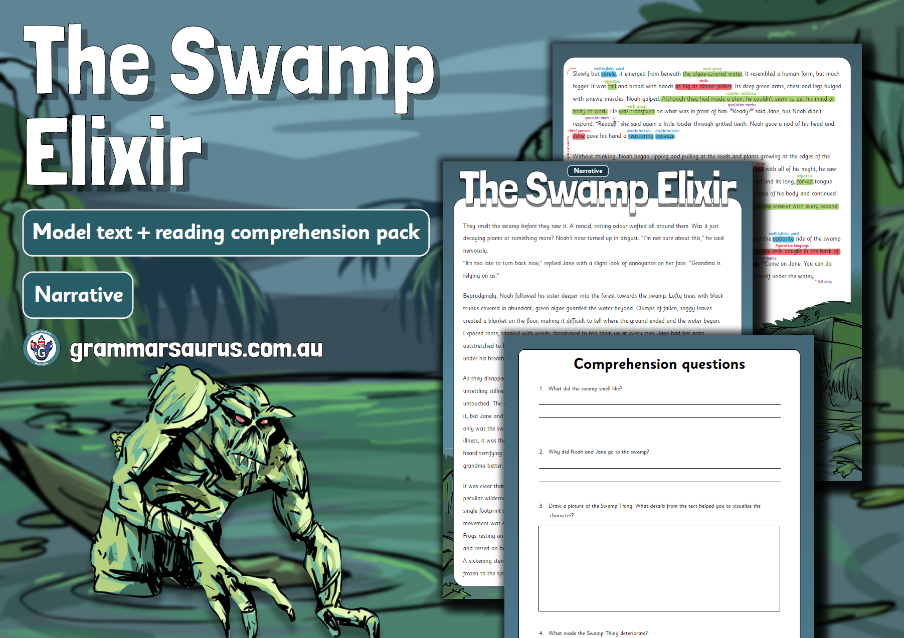 Year 4 Model Text – Narrative – The Swamp Elixir - Grammarsaurus Australia