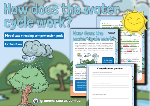 Year 4 Model Text – Explanation – How does the water cycle work ...