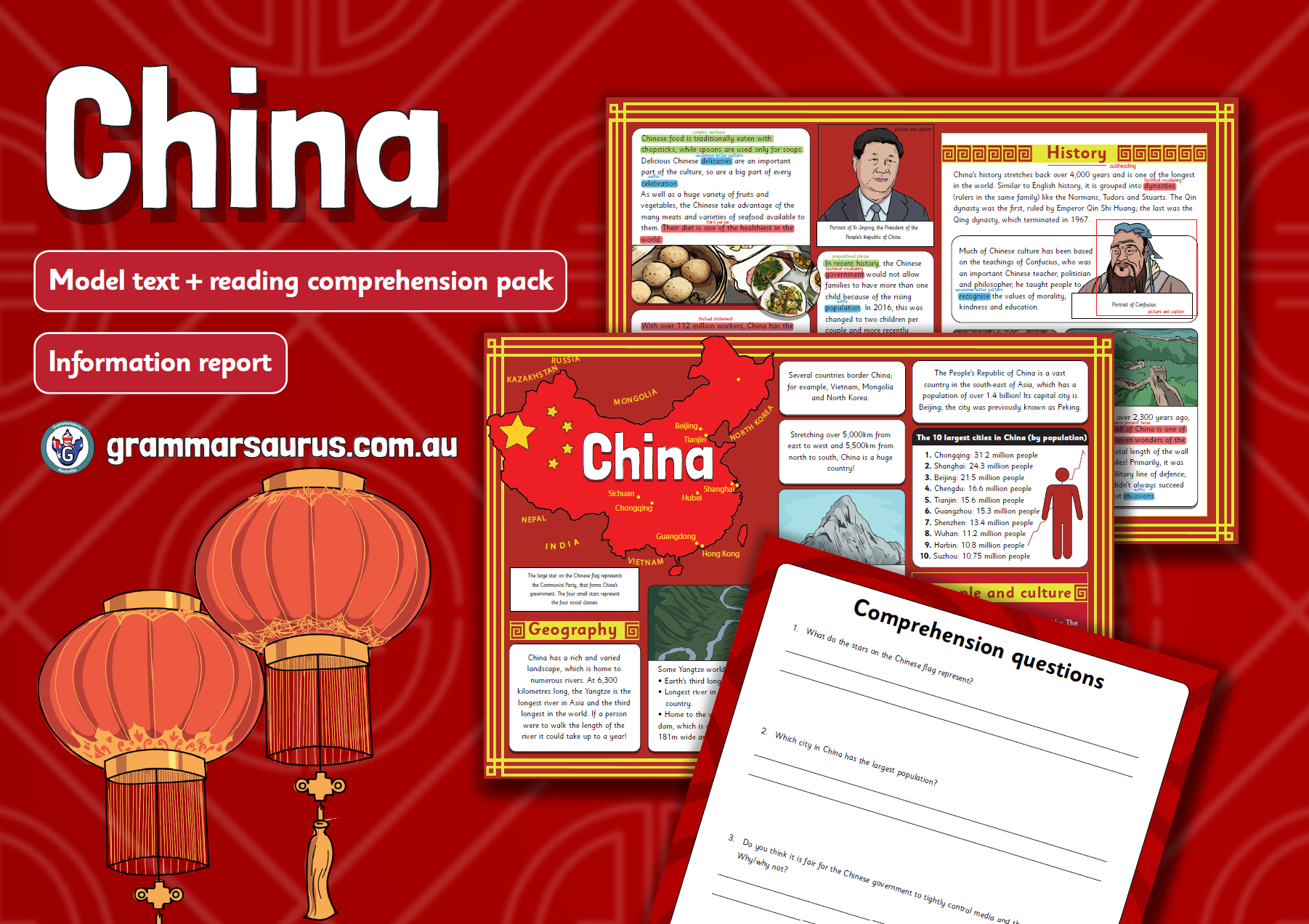 Year 6 Model Text – Report – China - Grammarsaurus Australia