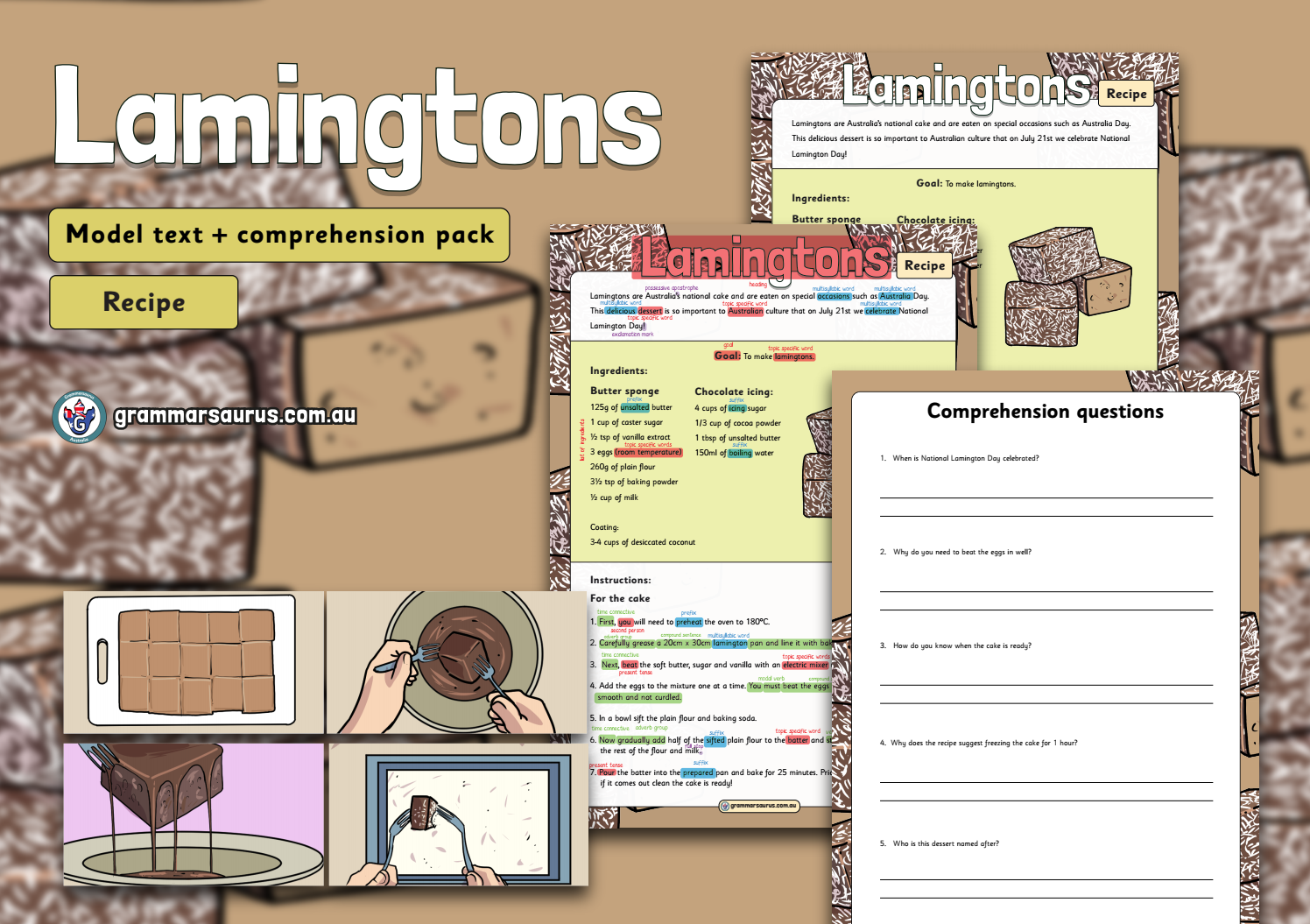 Year 3 Model Text Report Australia Day Grammarsaurus Australia